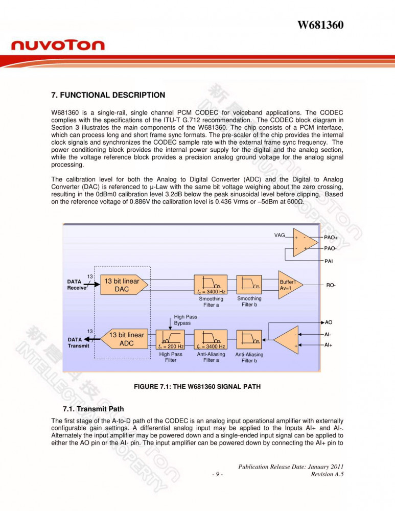 W681360 datasheet page 9