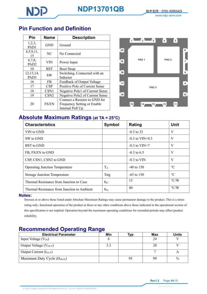 NDP13701QB datasheet page 4