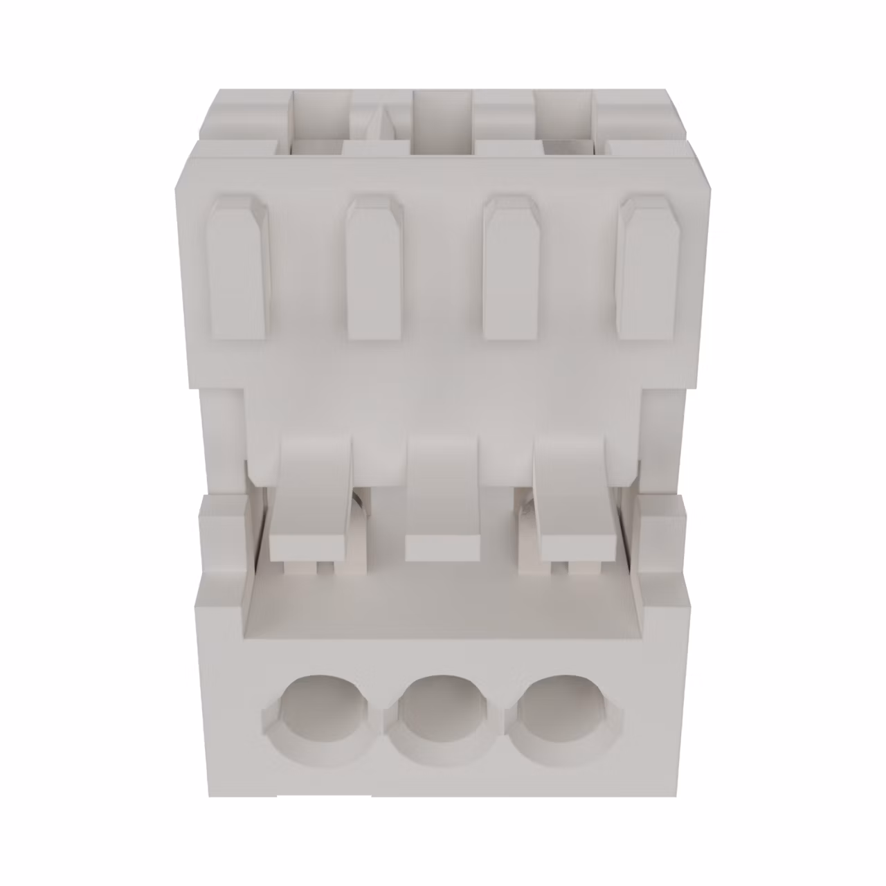 Appli-Mate RAST 2.5 Female Connector, 5.00mm Pitch, 2 Circuits, All Position Keys, Open Endwalls, Polarizing Rib Between Circuits 1 & 2 for sale