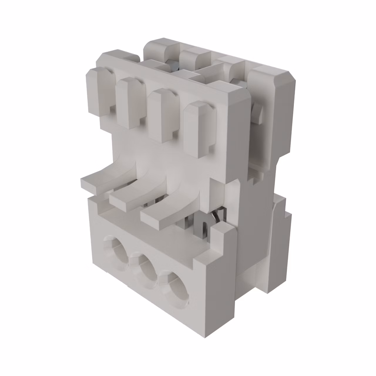 Appli-Mate RAST 2.5 IDT Housing, 2.50mm Pitch, Female, 3 Circuits, Beaded Terminal, All Position Keys, Open Endwalls, Polarizing Rib Between Circuits 2 & 3 for sale