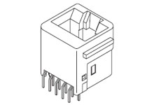 Modular Jack, Right-Angle, True Surface Mount, 8/8, Shielded, Reel