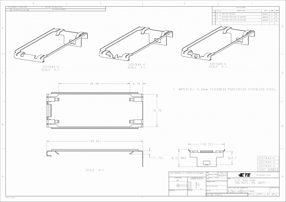 TE Connectivity 2227644-3 technical document preview