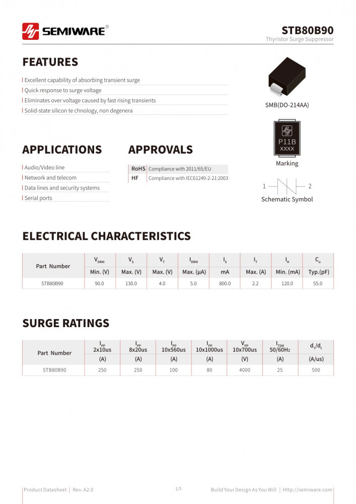 STB80B90 datasheet page 1