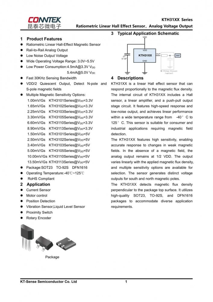 KTH3103-DN16 datasheet page 1