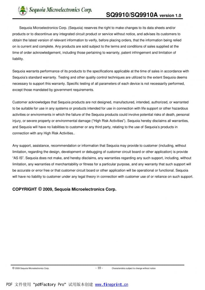 SQ9910AMST datasheet page 10