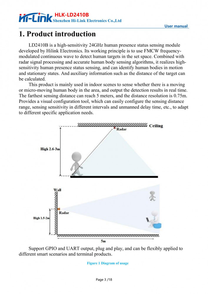 HLK-LD2410B-P manual page 3