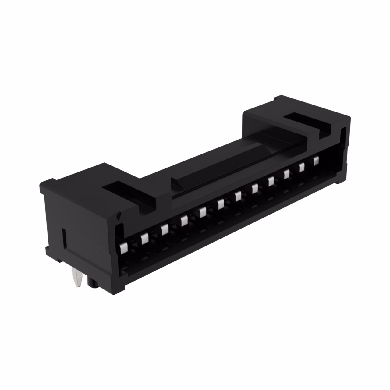 1.25mm Pitch, Micro-Lock Plus PCB Header, Single Row, Right-Angle, Through Hole, Tin-Bismuth Plating, Positive Lock, 12 Circuits, Black for sale