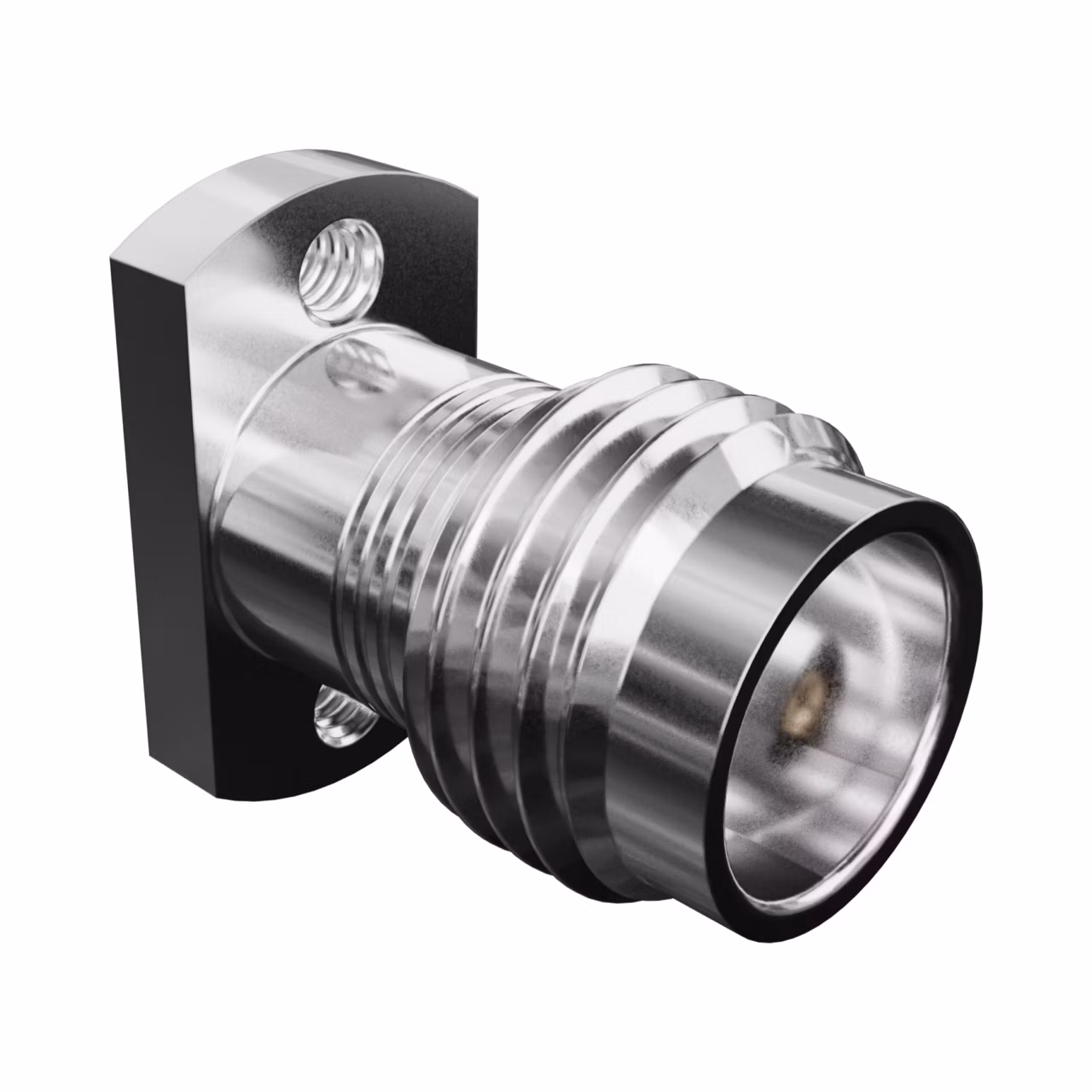 Precision Test Connector, 1.85mm PCB Jack Receptacle, 2-Hole Flange Mount, Solderless Compression Contact, without Screws, 50 Ohms for sale