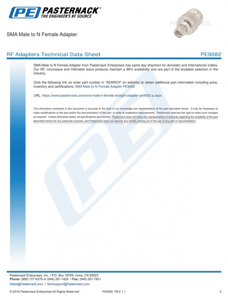 PE9082 technical document page 3