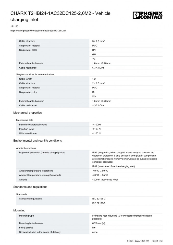 Phoenix Contact 1211201 technical document page 5