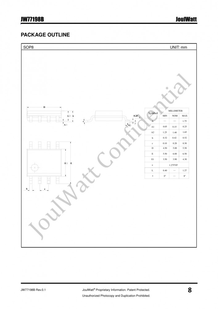 JW77198B datasheet page 8