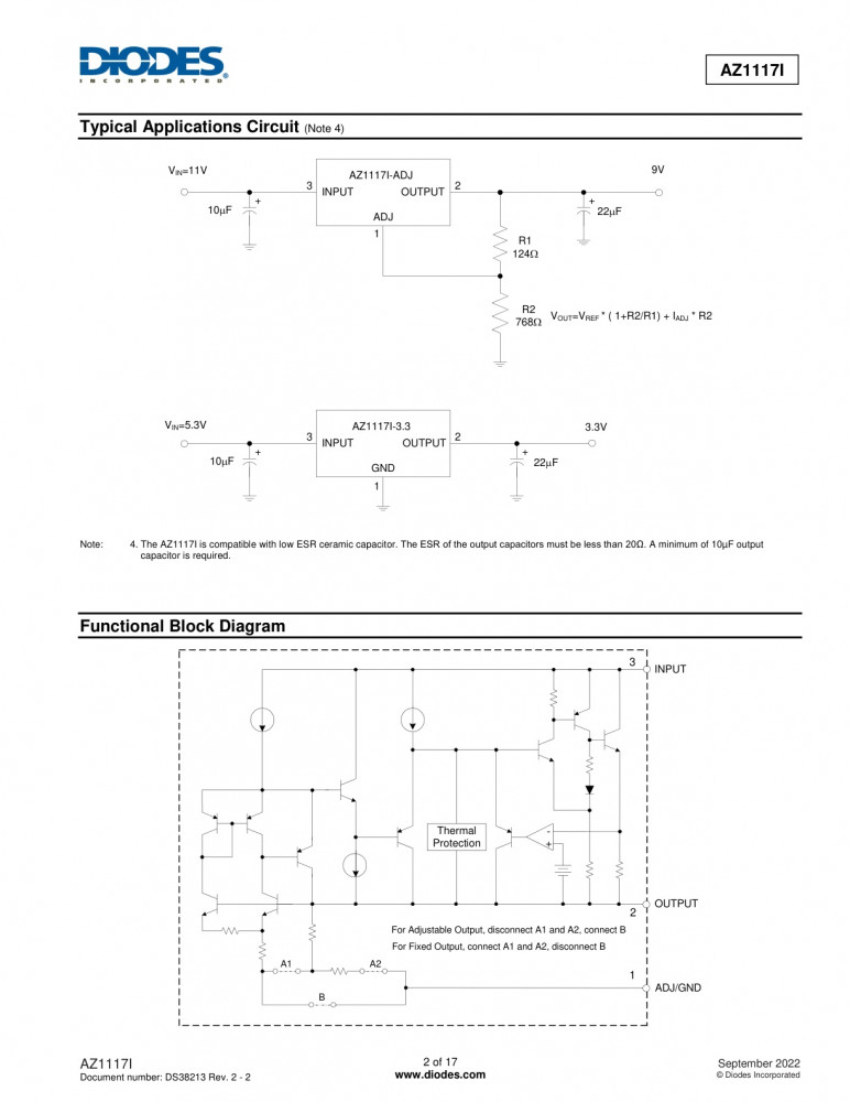 AZ1117I datasheet page 2