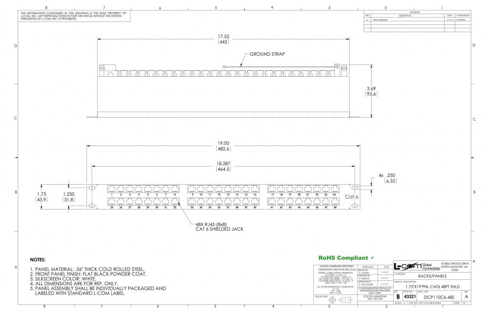 DCP110C6-48S technical document page