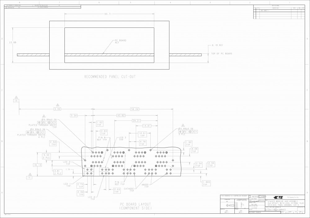 TE Connectivity 1888423-1 controlled drawing page 2