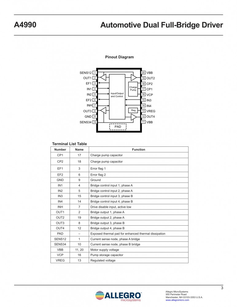 A4990 datasheet page 3
