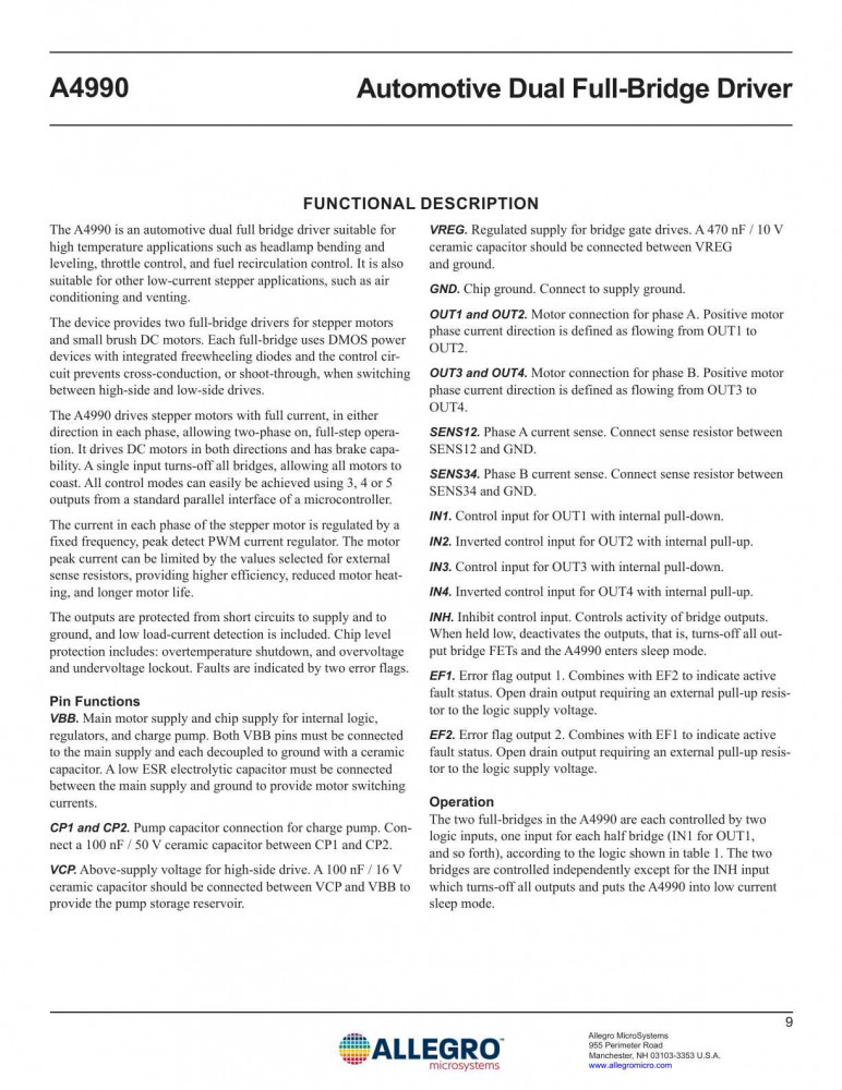 A4990 datasheet page 9