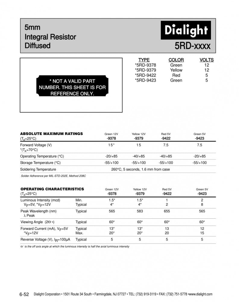 Dialight 550-xx05 datasheet page 10