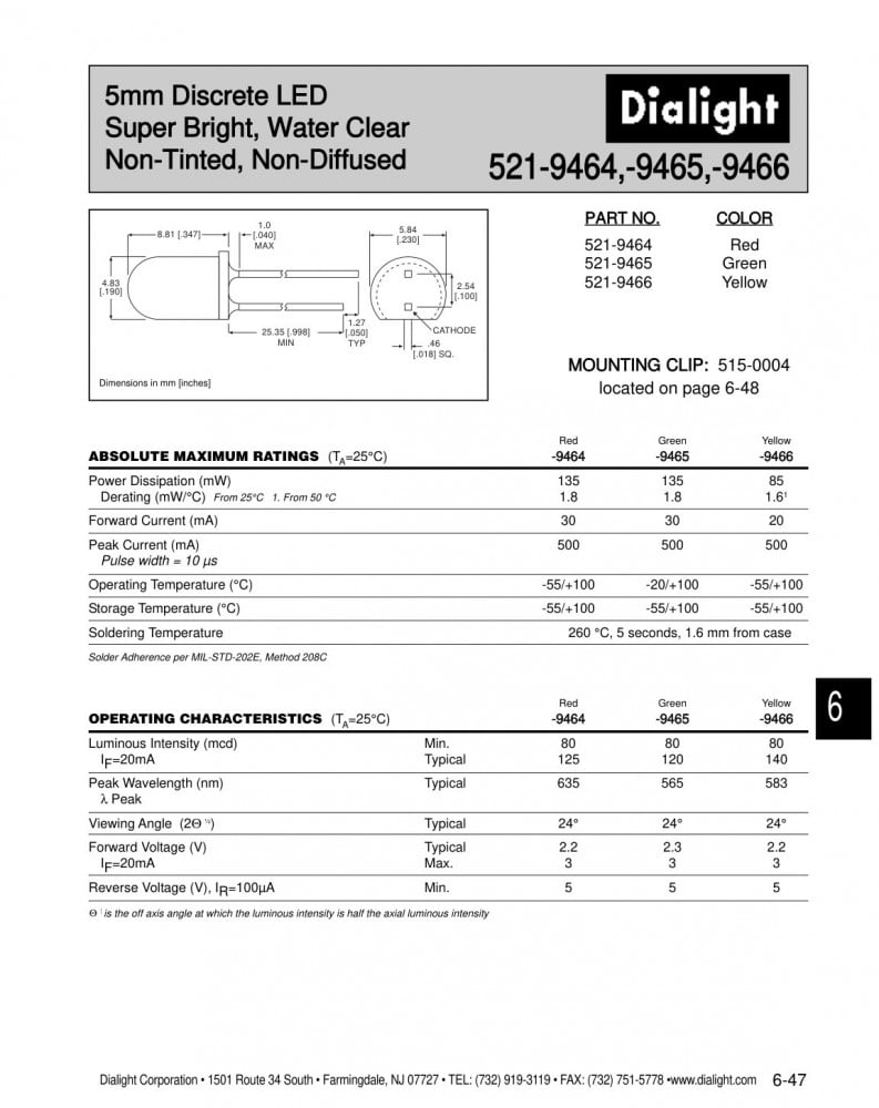 Dialight 550-xx05 datasheet page 7