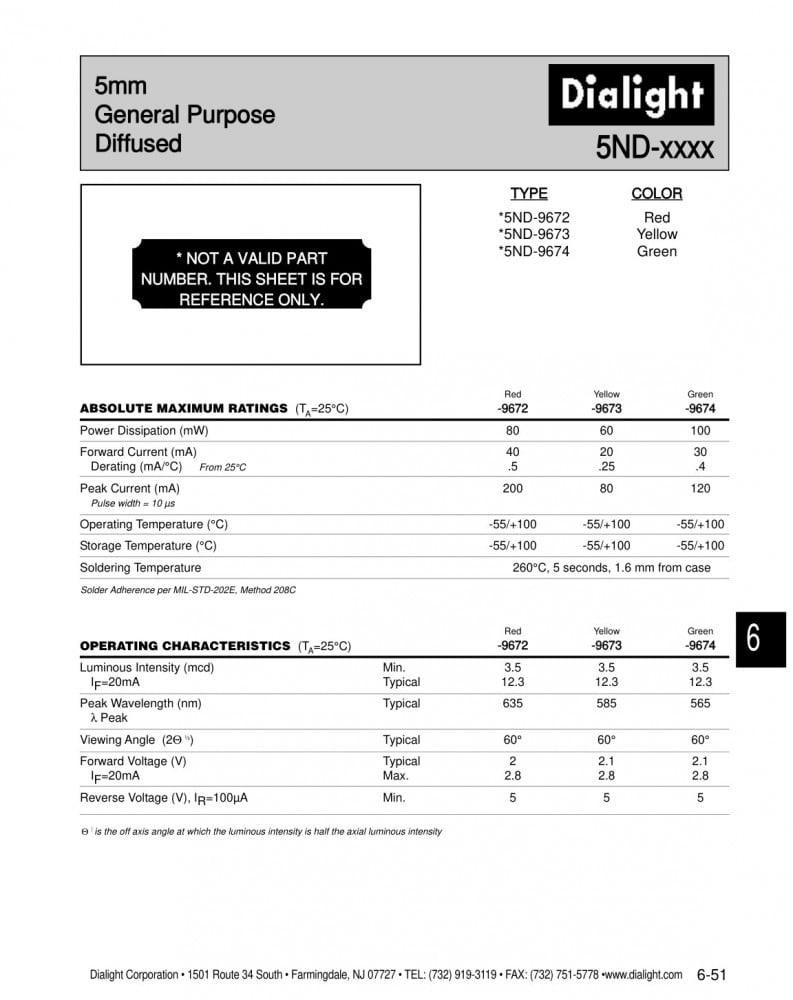 Dialight 550-xx05 datasheet page 9