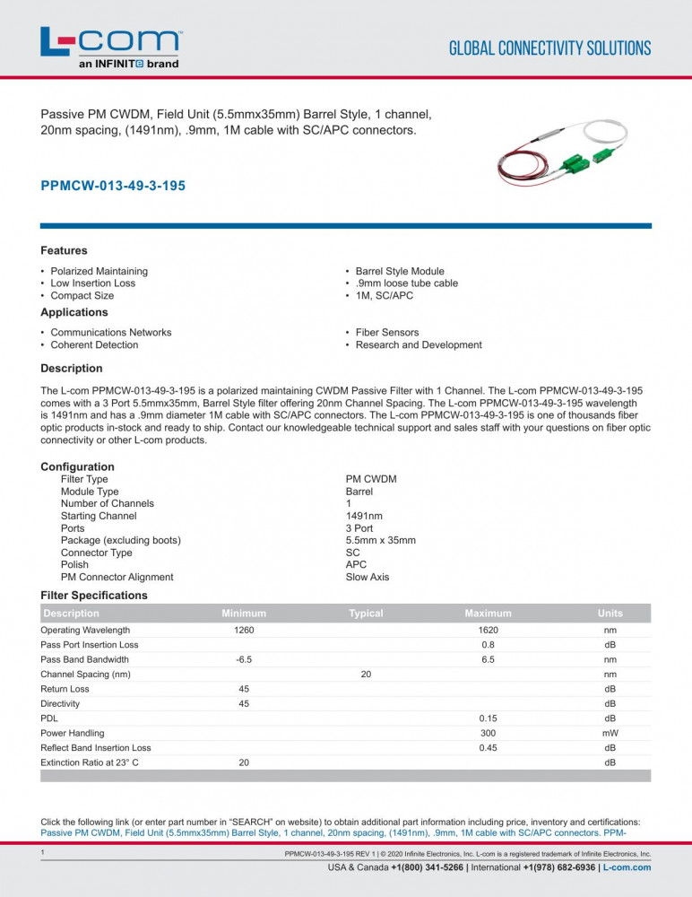 PPMCW-013-49-3-195 technical document page 1