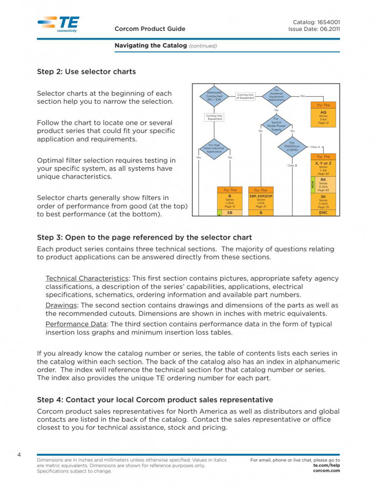TE Connectivity Corcom product guide page 6