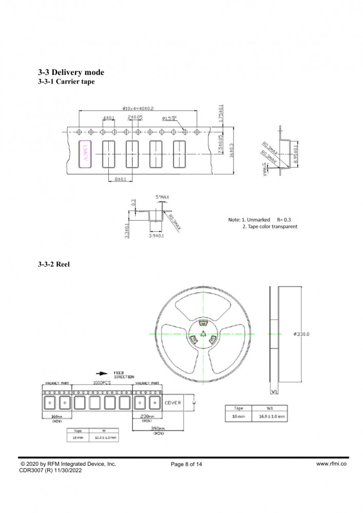 CDR3007 technical document page 8