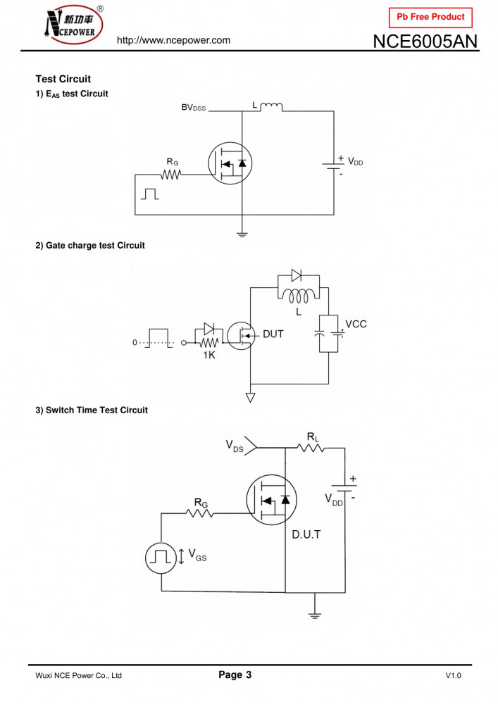 NCE6005AN datasheet page 3