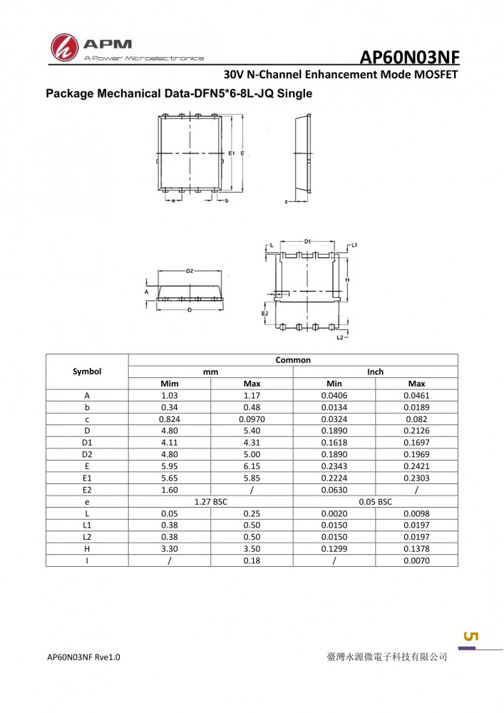 AP60N03NF datasheet page 5