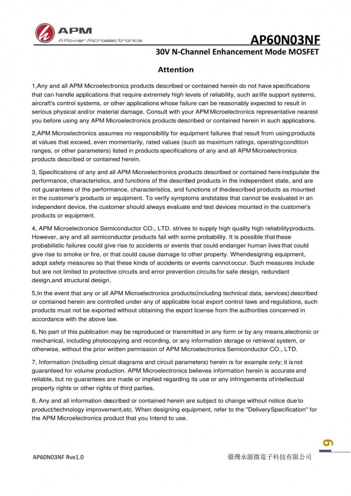 AP60N03NF datasheet page 6