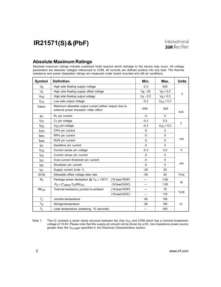 IR21571 technical document page 2