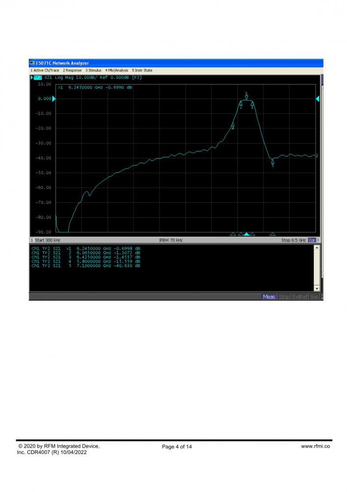 CDR4007 specification page 4