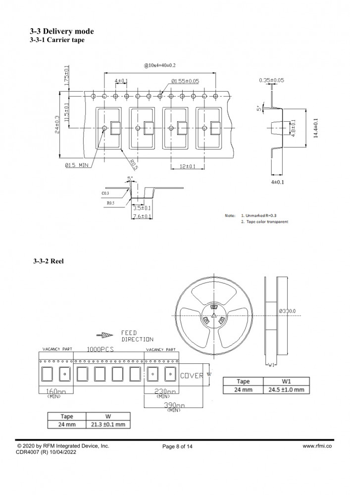 CDR4007 specification page 8