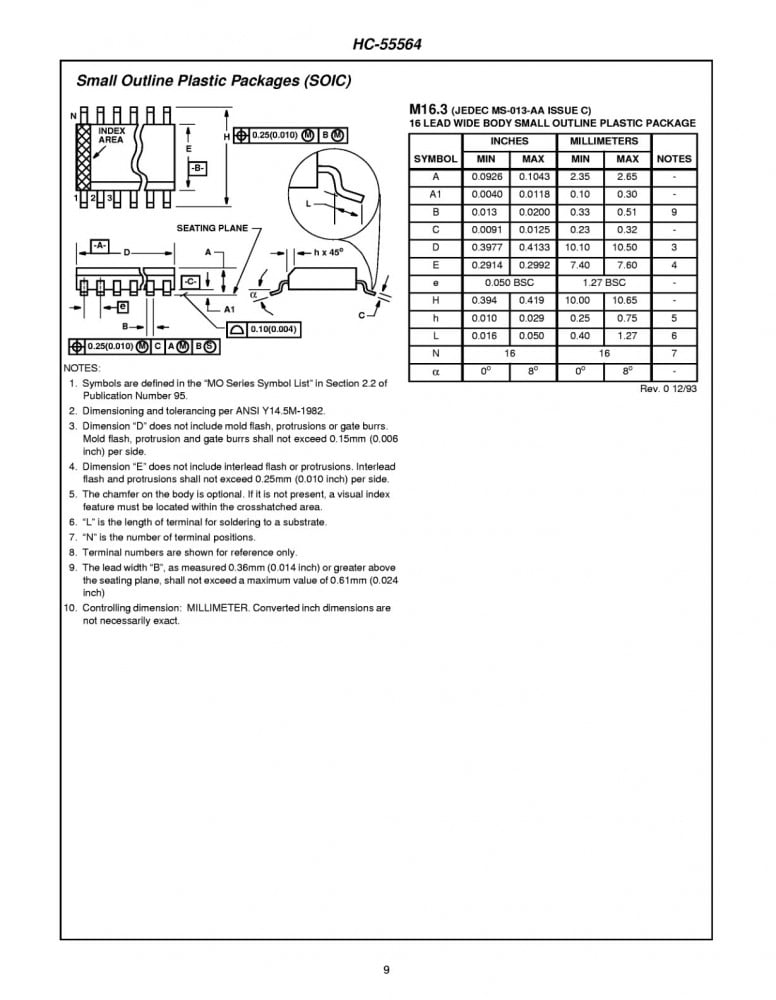 HC-55564 datasheet page 10