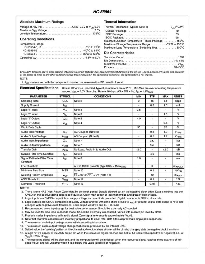 HC-55564 datasheet page 3