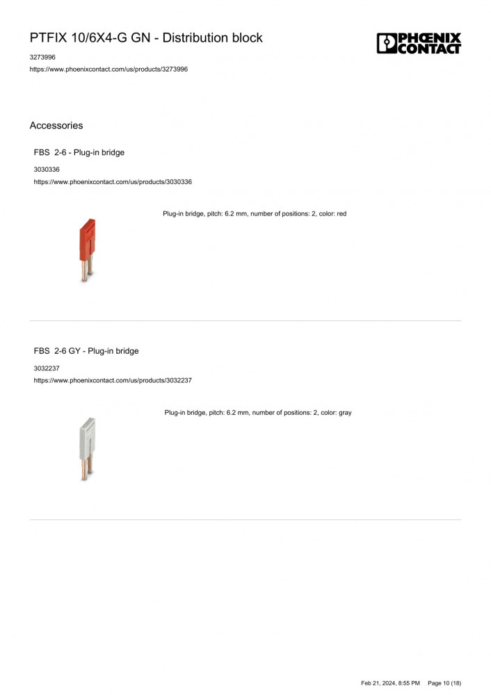 Phoenix Contact 3273996 technical document page 10