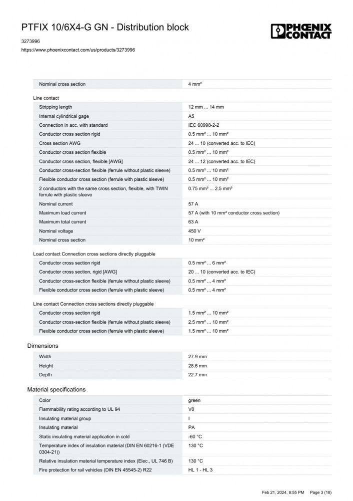 Phoenix Contact 3273996 technical document page 3