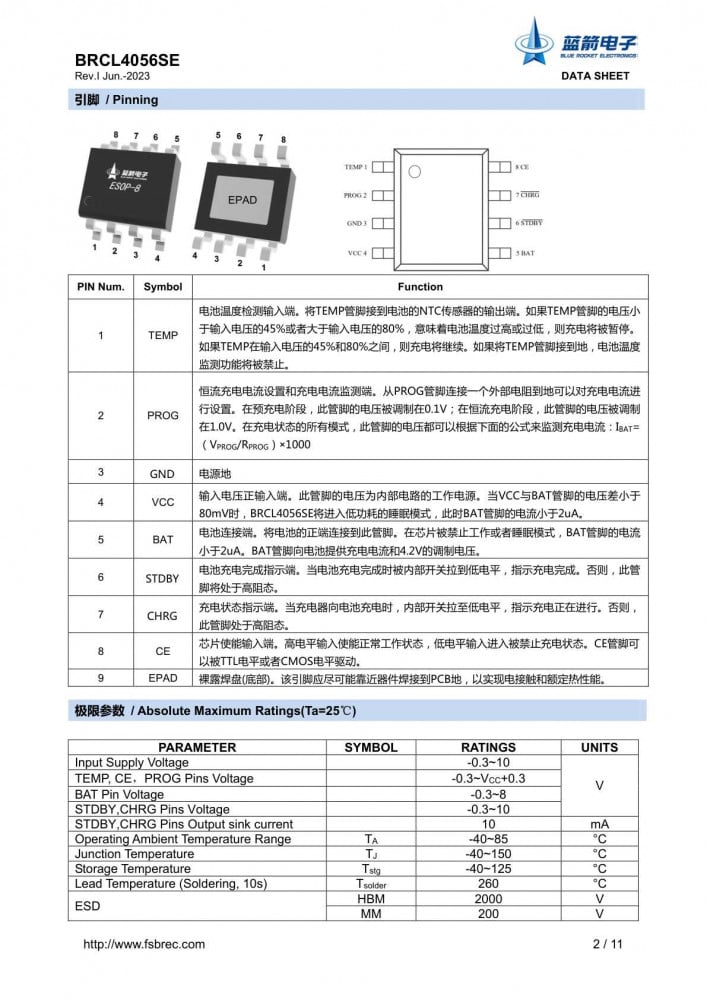 BRCL4056SE datasheet page 2