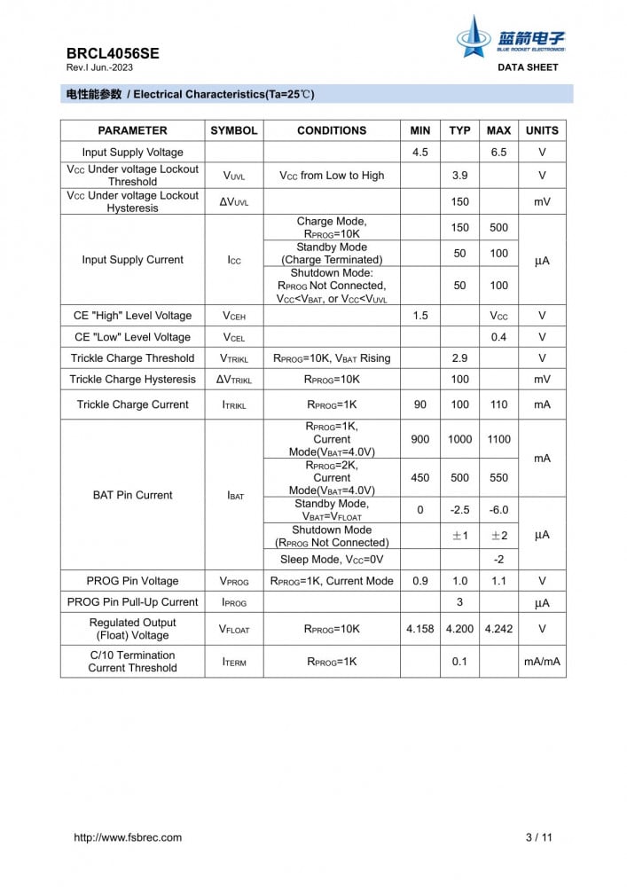 BRCL4056SE datasheet page 3