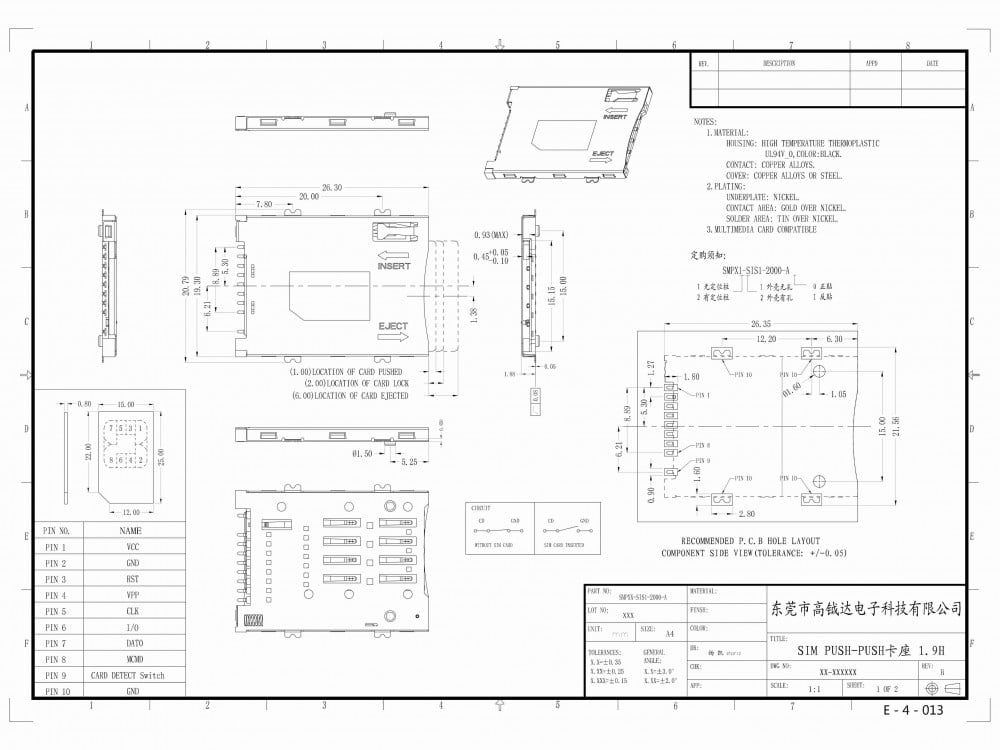 SMP21-S1S1-2000-A specification page 2