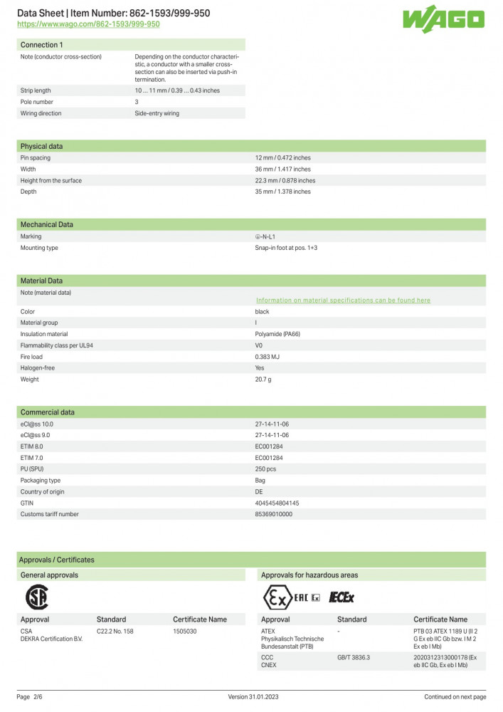 862-1593/999-950 technical document page 2