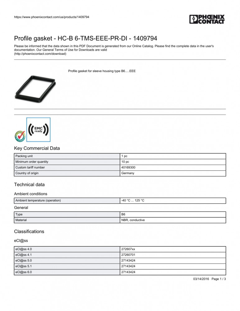 Phoenix Contact 1409794 technical document page 1