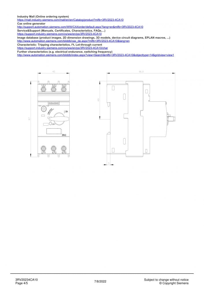 3RV20234CA10 datasheet page 4