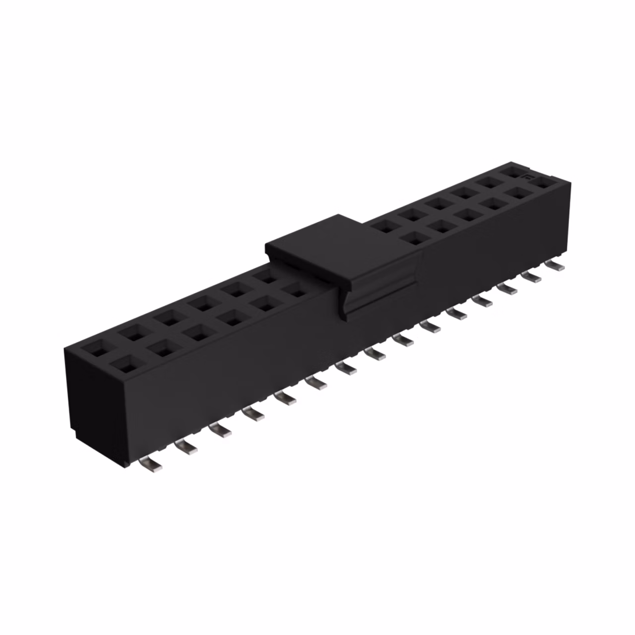 Milli-Grid Receptacle, Surface Mount, Vertical, Top Entry, with Plastic Pegs, with Cap, Tube, 2.50µm Tin (Sn) Plating, 50 Circuits, Lead-Free