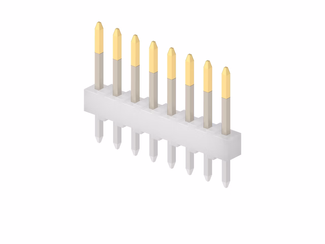 KK 254 Wire-to-Board Header, Single Row, Vertical, 8 Circuits, PA Polyamide Nylon, Gold (Au) Plating for sale