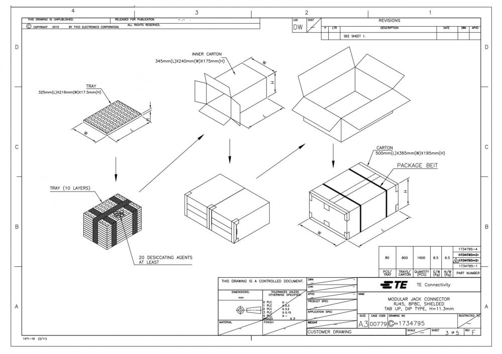 TE Connectivity 1734795-7 technical drawing page 3