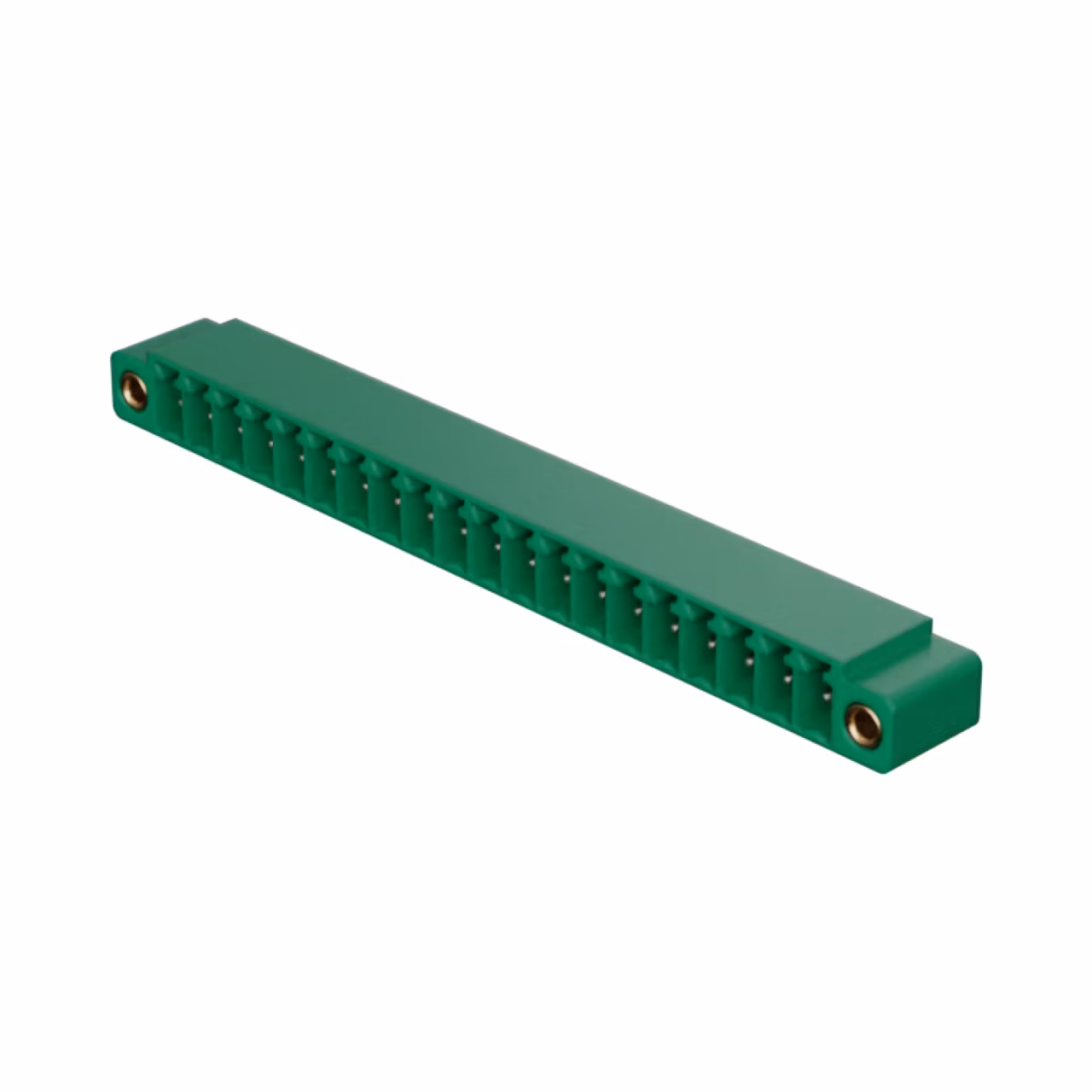 3.50mm Pitch Eurostyle Right-Angle PCB Header, with Threaded Retention Inserts, Green Housing, 20 Circuits for sale