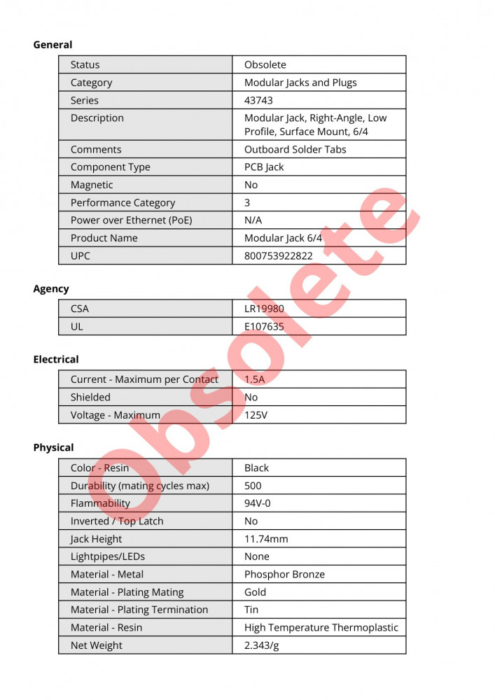 Technical document page 2 for product 437436101