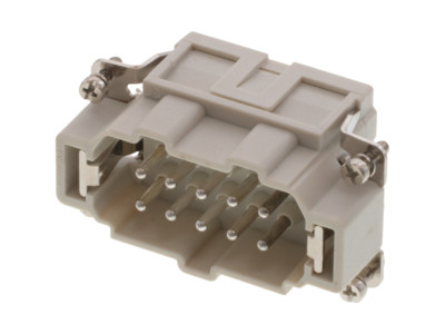 Heavy-Duty Spring Terminal Insert, Male, 10-Pole, 16A, Silver (Ag) Plated  Contacts, Size 10B «57x27» for sale