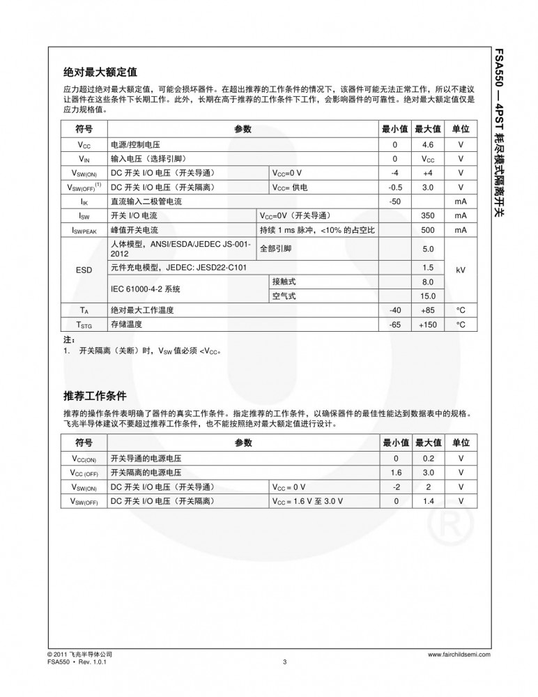 FSA550 datasheet page 4