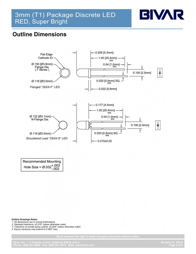 BIVAR 3SRD-F datasheet page 2